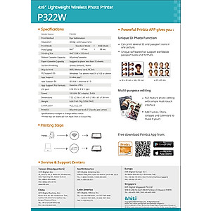 Hiti P322W 4x6in Lightweight Passport Wireless Photo Printer