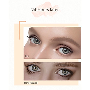 2 Sides Lengthening Mascara by TSUVIMI | Smudge-Proof, Clump-Free & Buildable Formula | Waterproof Defining Mascara Makeup | Ophthalmologist Tested, Hypoallergenic, Vegan, Cruelty Free | Golden Brown