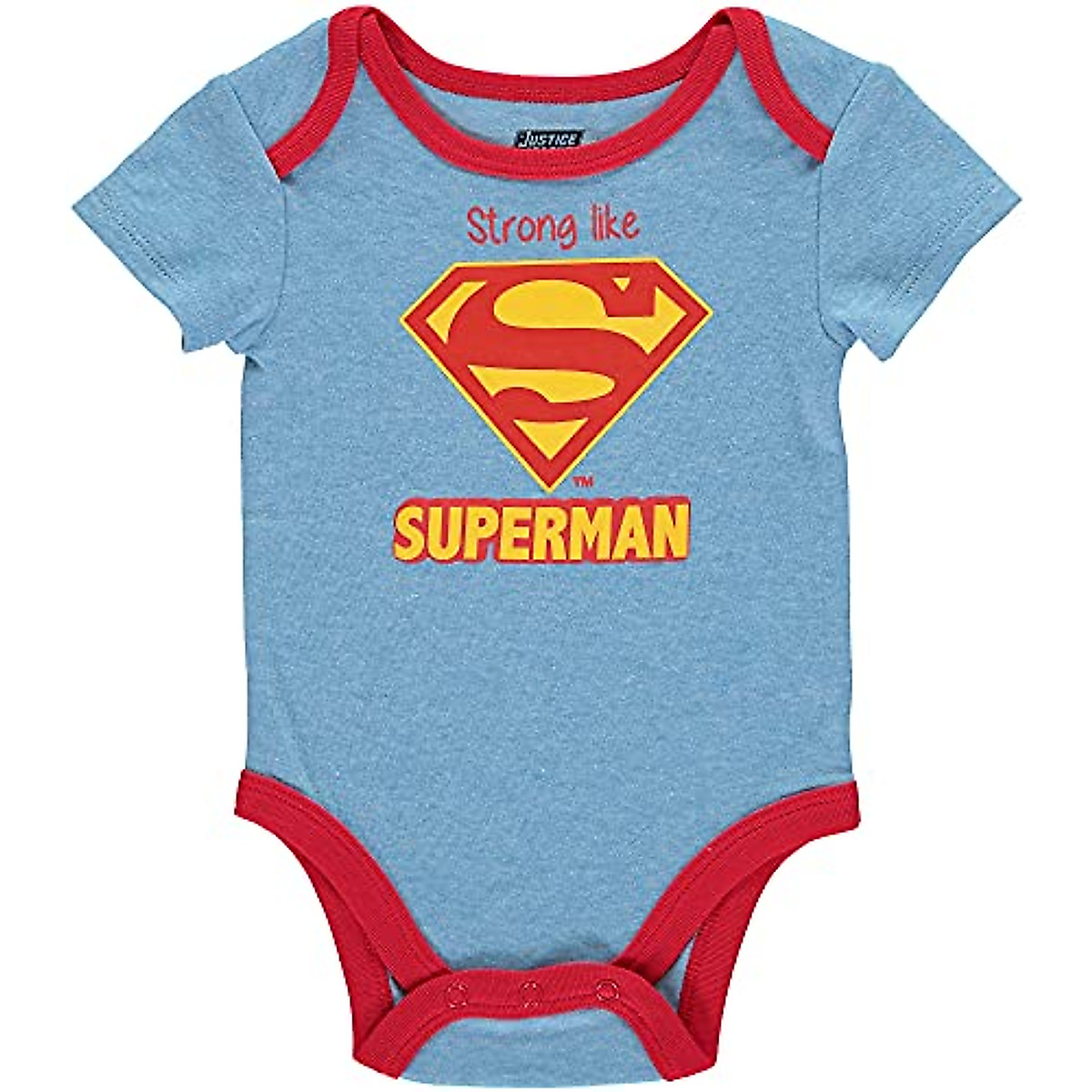DC Comics Baby Boys Short-Sleeve Bodysuit Three Pack - Baby Boy Clothes Featuring Batman Superheroes (3 Pack, 3-6 Months