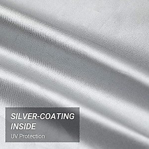 Favoto Bicycle Cover Waterproof Outdoor - Bike Rain Cover Thicken Oxford Windproof UV Snow Proof with Lock Hole Storage Bag for Mountain Road Bike City Bike Beach Cruiser Bike, Solid Silver