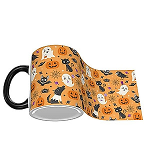 Halloween Funny Coffee Mug for Women Kid Ceramic Tea Cup Unique Friend Gift with Handle 11 OZ Microwave Safe Office Work Home