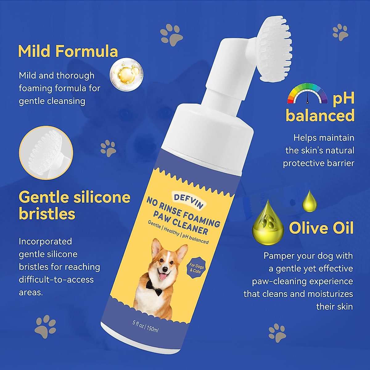 Pet Health Care Kit for Dogs & Cats - Includes Paw Cleaner, Eyes & Ear Wipes, Teeth Cleaning Wipes - Provide a Deep Clean Safe, Gently Remove Tear Stain, Remove Plaque and Tartar