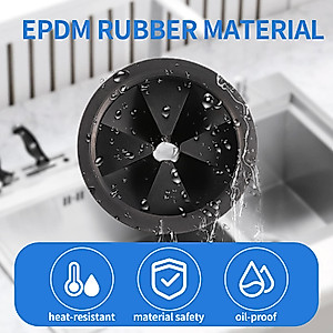 RQYEKDO 2-Pcs Garbage Disposal Splash Guards Sink Baffle, 3 1/8 Inch Food Waste Disposal Accessories Drain Plugs,Garbage Disposal Cover for Waste King, Whirlaway and GE Models