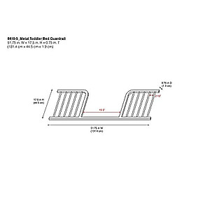 Baby Relax Juniper Metal Toddler Guardrail, Matte Black