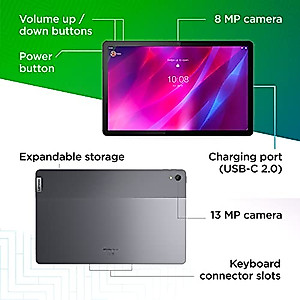 Lenovo - Tab P11 Plus - Tablet - 11" 2K Display - MediaTek Helio G90T Processor - 6GB Memory - 128GB Storage - Dolby Atmos - Android 11 - WiFi & Bluetooth - Long Battery Life - Keyboard Included