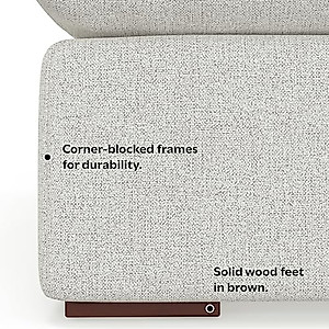 SIMPLIHOME Jasmine 3-Seater Modular Sofa in Velvety Chenille Polyester-Blend Performance Fabric, Cloud Grey, 125-inches Wide, Handcrafted Contemporary-Style Couch for Living Room