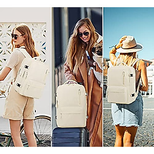 Large Travel Laptop Backpack, Expandable 45L Carry On Backpack Water Resistant Airline Approved Business Work Computer Bag Gifts for Men & Women Fits 17 Inch Notebook