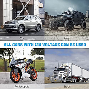 Super Loud Train Horns, 12V Waterproof Durable Car Air Electric Snail Horn, Raging Sound Air Horns Replacement Kit, Automotive Accessories Universal for Car, Motorcycle, Truck, Bike, Boat (Red)