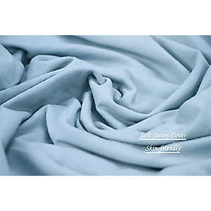 INSEN Pregnancy Pillow,Maternity Body Pillow with Velvet Cover,C Shaped Body Pillow for Sleeping (Green Jersey)