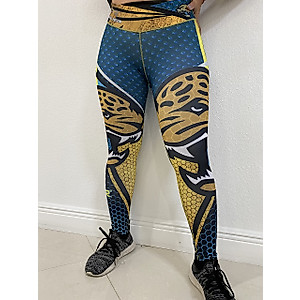 FP Football Leggings for Women Teens, Unisex Leggings, Fiber Colombia Leggings Fitness Workout Running Printed Pants JV Jaguars