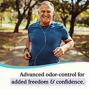 Because Maximum Incontinence Underwear for Men - Heavy Bladder Leak Protection, Ideal for Overnight Leakage, Sleek, Invisible Fit, Grey, Small/Medium -Absorbs 4 Cups - 80 Count (4 Packs of 20)