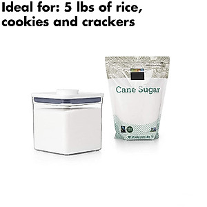 OXO-Good Grips POP Container 2.8-Quart Square Airtight Food Storage for Sugar and More (Set of 4)