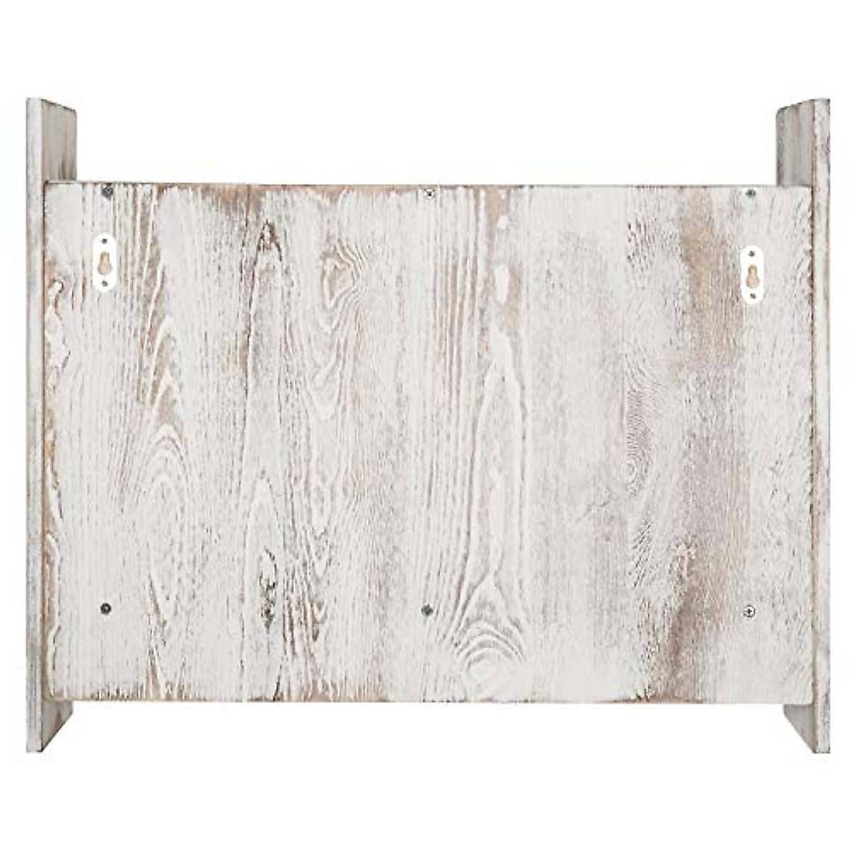 MyGift Wall Mounted Whitewashed Wood Bathroom Shelf Organizer Storage Rack with 3 Tier Shelving and 23 Inch Hand Towel Bar