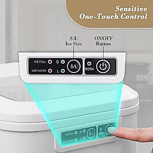 Athena Collection Ice Makers Countertop with Self-Cleaning, 26Lbs Per Day, 9 Blocks in 10 mins, Clear Ice Machine Portable Ice Maker for Kitchen Party RV w/2 Sizes Bullet Ice, Scoop, Basket, White