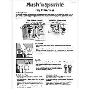 Fluidmaster 8302P8 Flush 'n Sparkle Automatic Toilet Bowl Cleaning System Bleach Replacement Cartridge Refills, 2-Pack