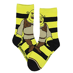DreamWorks Shrek Boys' Socks Donkey And Shrek 2 Pairs Kids Athletic Crew Socks