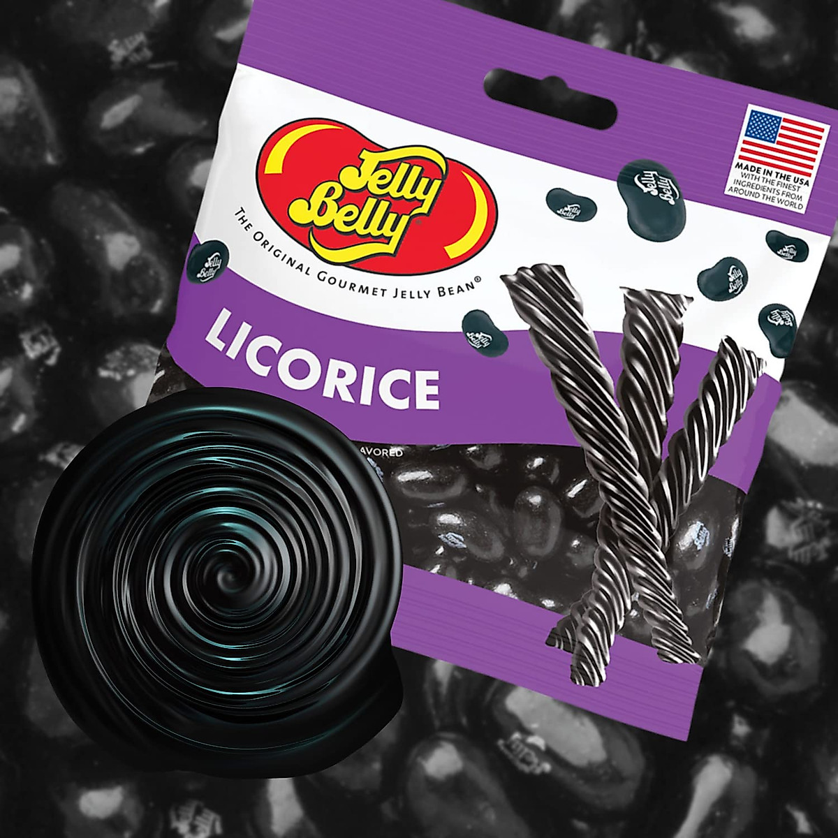 Sweetzo - Buttered Popcorn and Licorice Flavor Jelly Beans, Most Controversial Weird Flavored Candies, Movie Night Essentials Candy Snack Kit, Pack of 2, 3.5 Ounces