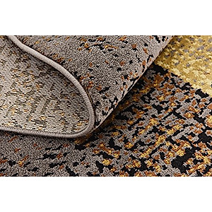 Unique Loom Barista Collection Area Rug - Excelsa (9' x 12' Rectangle, Beige/ Brown)