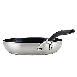 Circulon SteelShield Induction Frying Pan/Skillet with SteelShield Hybrid Stainless and Nonstick Technology, 10.25 Inch - Stainless Steel