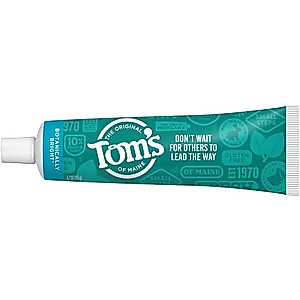 Tom's Of Maine Botanically Bright Whitening Toothpaste Peppermint 4.7 Oz (pack of 6)