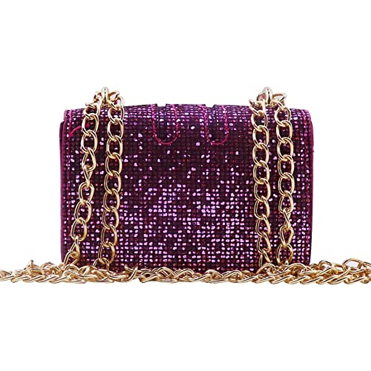 RARITYUS Sparkly Sequin Evening Bag for Women Glitter Crossbody Bag Clutch Shoulder Handbag with Chain Strap