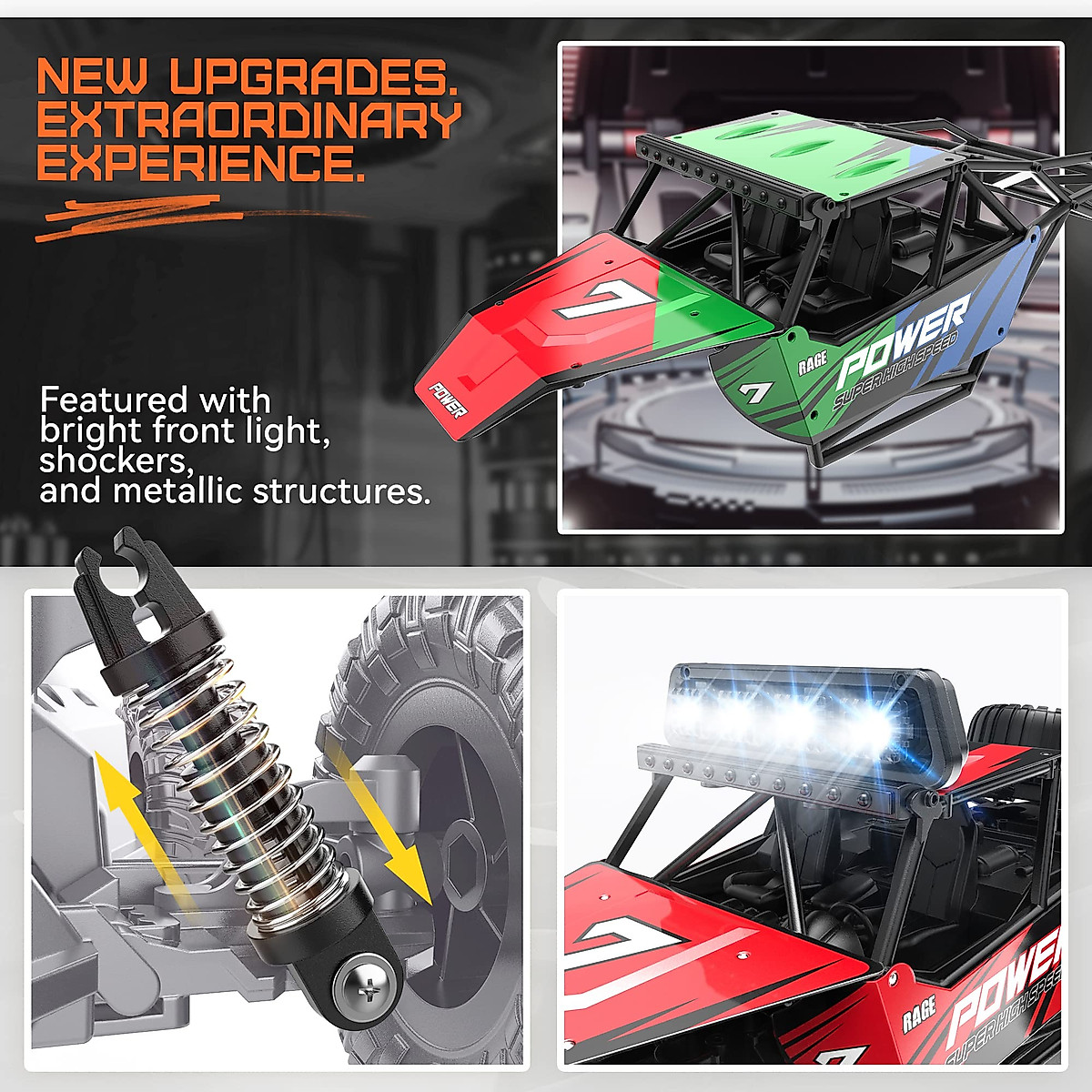 BEZGAR RC Cars for Boys Age 4-7-1:14 Remote Control Car for Boys 8-12, 2WD High Speed All Terrains Off Road RC Car Truck Crawler with 2 Rechargeable Batteries for Boys Kids and Adults (TB141 Blue)