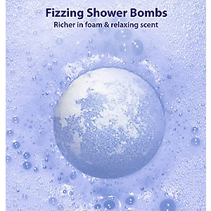 Sleep Melatonin Bath Bombs Lavender Chamomile Essential Oils Calming Natural Bubble Bath Shower Fizzies Spa Gifts Set Mother's Birthday Christmas Women Perfect Stocking Stuffers