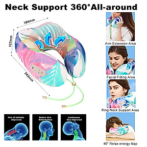 X-Star Bluetooth Music Neck Pillow for Sleeping,360° Support Memory Foam 2in1 Travel Neck Pillow Speaker with Crystal Clear Stereo Cradle Sound, Rich Bass, Wireless Camping,for Home,Party,Gaming