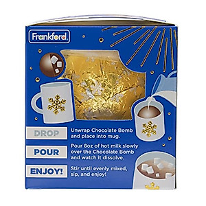Frankford The Original Hot Chocolate Ball with Mini Marshmallows Inside, Melting Belgian Milk Chocolate, Holiday Gift and Stocking Stuffer, 1.6 Ounce