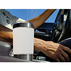 LaserGram 20oz Vacuum Insulated Tumbler Mug, World's Greatest Husband, Personalized Engraving Included (Faux Leather, Baseball Style)