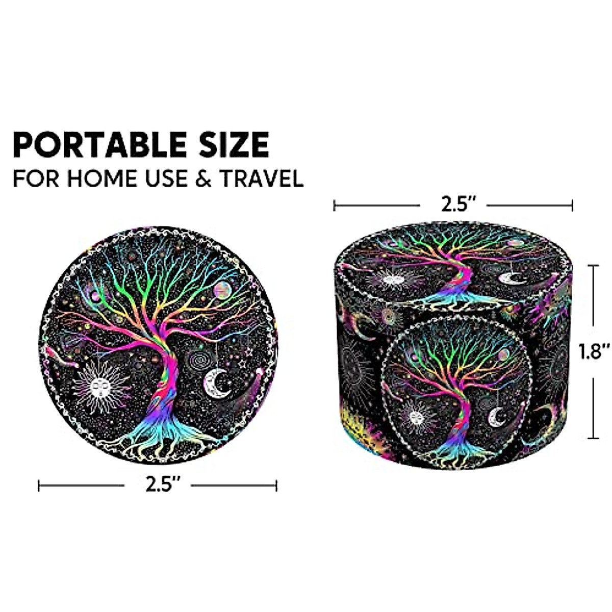 JOYTOP Boho Grinder, 2.5 inch Tree of Life Aesthetic Moon and Sun Grinder (Multicolored)