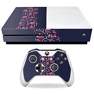 MightySkins Skin Compatible with Microsoft Xbox One S - Zombie Apocalypse Map | Protective, Durable, and Unique Vinyl Decal wrap Cover | Easy to Apply, Remove, and Change Styles | Made in The USA