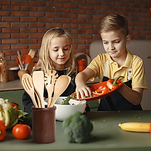 Wooden Spoon for Cooking, 14 Inch Maple Wood Cooking Spoons for Nonstick Cookware, Durable Wooden Salad Mixing Spoon, Soup Stirring, Kitchen Serving Utensils with Long Comfortable Handle Smooth Finish