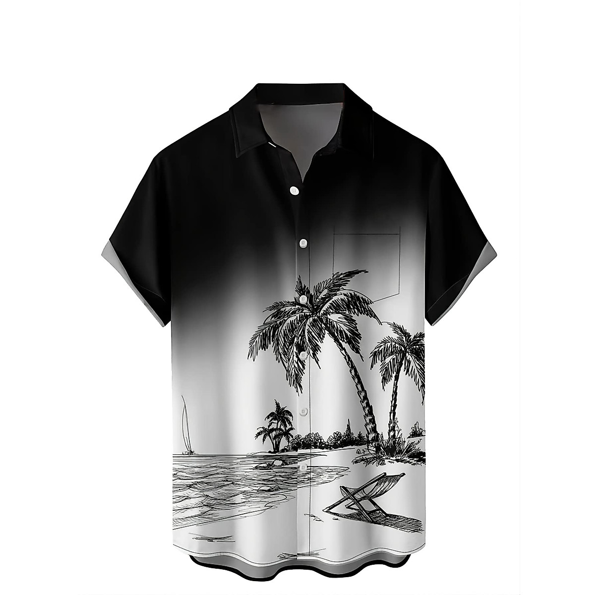 WRITKC Hawaiian Shirts for Men Loose Short Sleeve Mens Beach Shirts Resort Casual Shirts