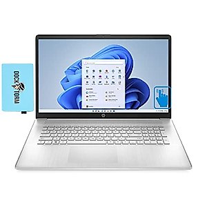 HP 17 Business Laptop 17.3" HD+ Touchscreen 12th Gen (Intel i7-1255U 10-Core 1.70GHz, 32GB RAM, 1TB PCIe SSD, Intel Iris Xe, WiFi 6, Bluetooth 5.2, Webcam, Backlit KB, Win 11 Home) w/Dockztorm Dock