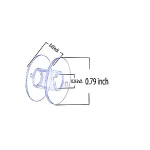 Hekisn Sewing Machine and Embroidery Bobbins, SA156 Bobbins for Brother, Class 15 Transparent Sewing Bobbins (30 Pack)