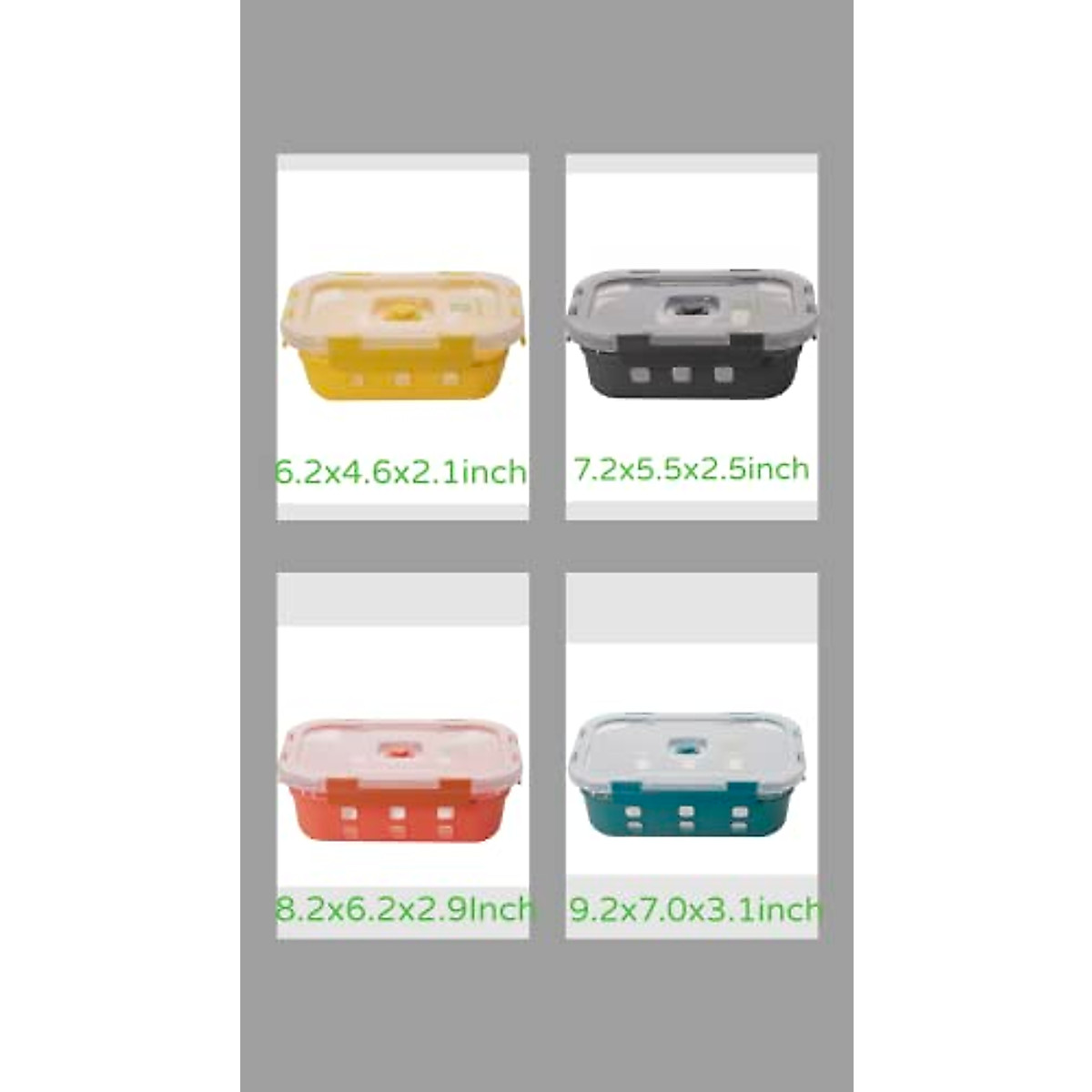 B VACUUM WARE 13 Pieces Meal Prep Borosilicate Glass Food Storage Container set. Stackable, Vacuum Seal, Airtight seal Heat Resistant Silicone Sleeve +Vacuum Pump keeps food fresh longer, Spillproof