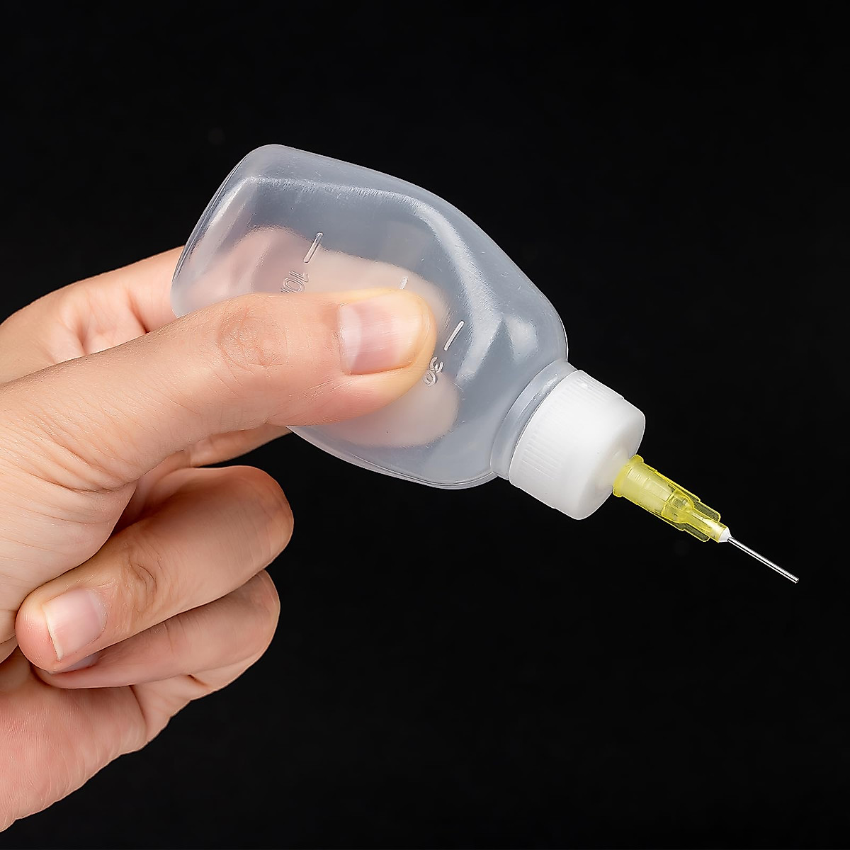 FJNATINH 30cc Needle Glue Bottle, Needle Tip Squeeze Bottle, Precision Tip Applicator Bottles, 5 Pack