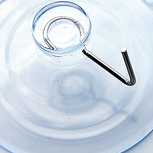 Reheyre 20Pcs Clear Suction Cups, Utility Hooks with Strong Suction, Punch Free and Easy Installation, Stuck It to The Tile in Bathroom, The Mirror, The Wall in Living Room Transparent