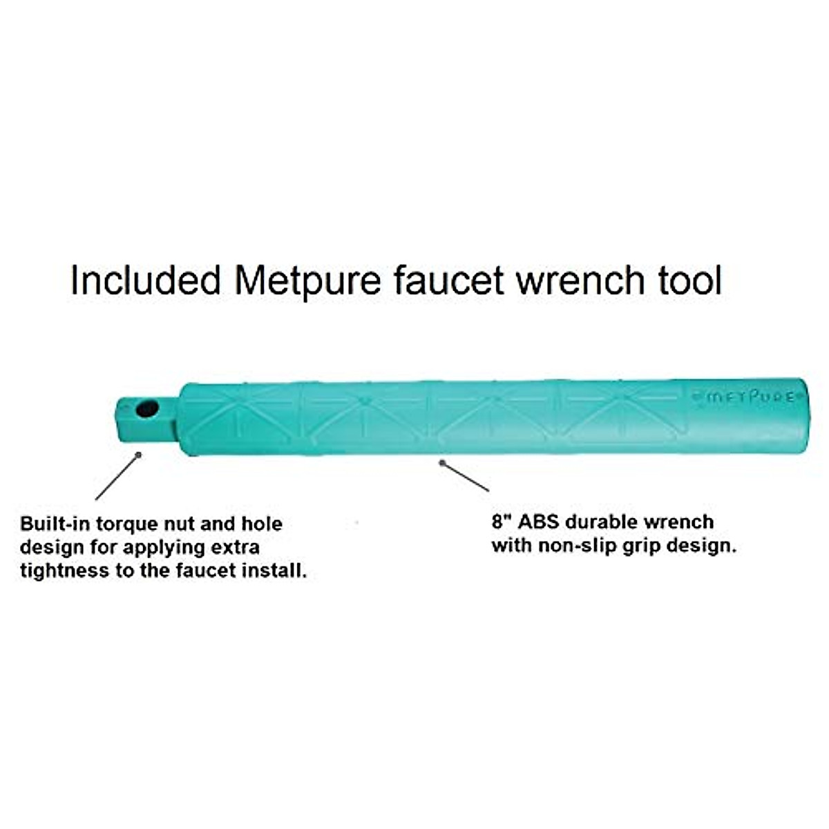 Metpure Water Filtration Faucet Reverse Osmosis Non Air Gap Drinking Water Filtration System Water Dispenser Spout (Venetian Bronze) Vase Style with Drinking Water Faucet Wrench RO-FW148