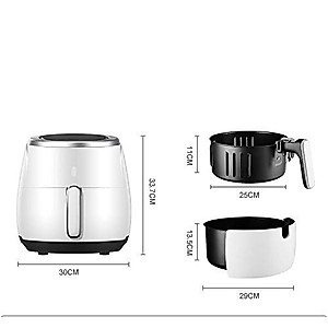 Multifunction Digital air fryer with 6.4 l oil-free French fries electric oven timer and fully adjustable temperature control for healthy oil-free and low-fat cooking LED display non-stick