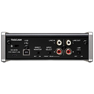 Tascam US-1x2 USB Audio/MIDI Interface with Microphone Preamps and iOS Compatibility