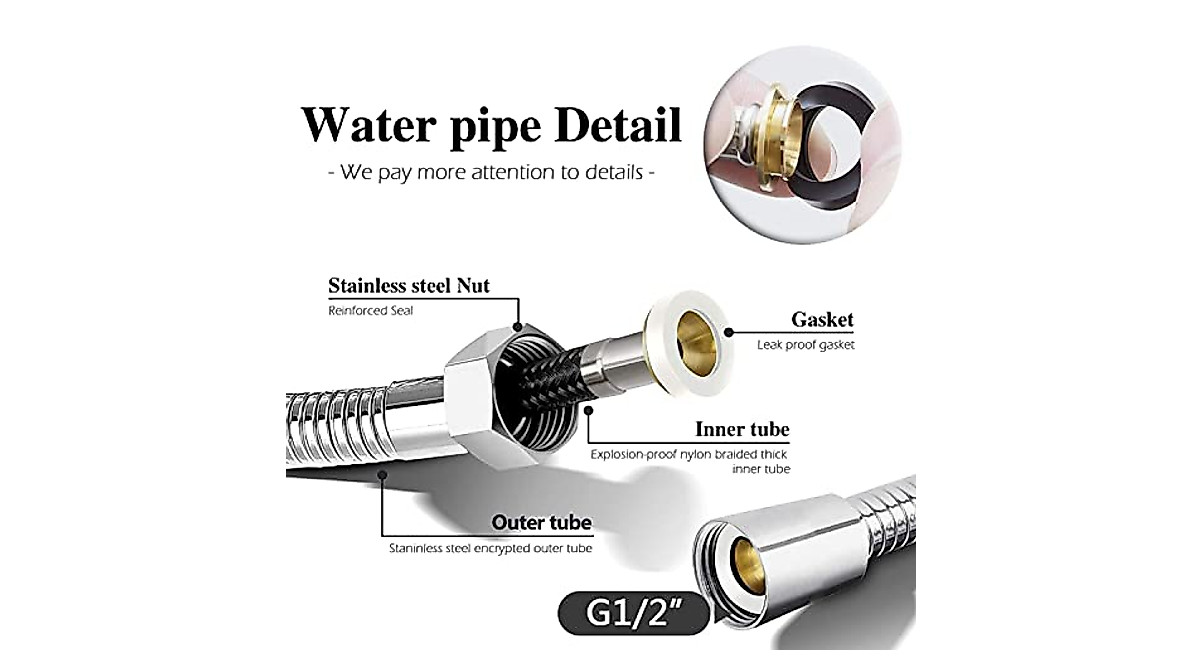 Handheld Shower with Faucet Attachments for Easy Use