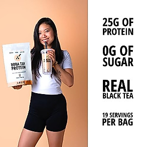 Classic Milk Tea Protein Powder | 25g Grass-Fed Whey Protein Isolate Powder | Gluten-Free & Soy-Free Bubble Tea Protein Drink | Real Ingredients & Lactose-Free | 19 Servings