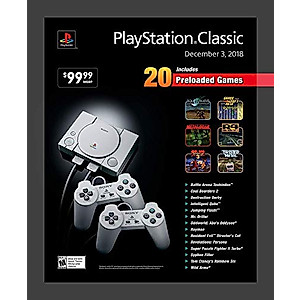 Sony PlayStation Classic Console Holiday 20 Games Bonus Bundle