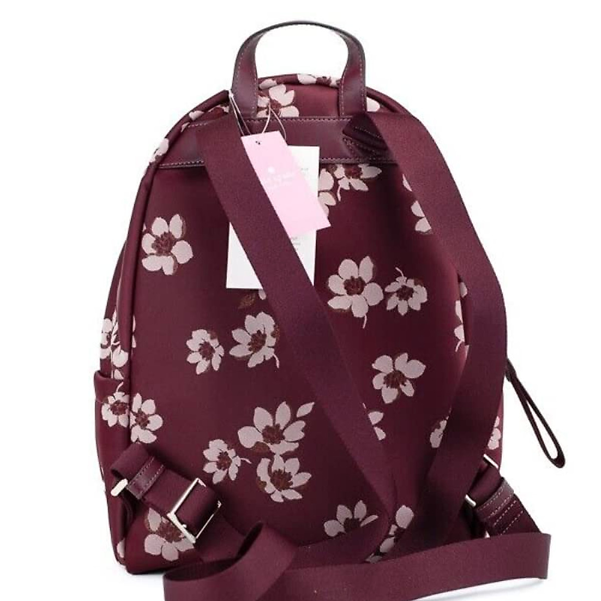 Kate Spade Chelsea Medium The Little Better Nylon Backpack Deep Berry Floral