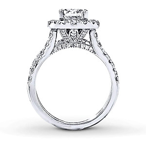 Bridal Set 3-1/3 CT Radiant Cut Moissanite Engagement Rings for Women Platinum Plated Silver Size 6.5