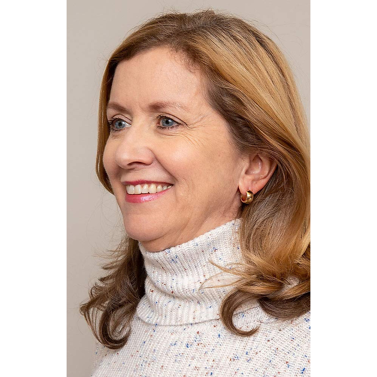 Thick 14K Gold Huggie Hinged Hoop Earrings .60 Inch (15mm) (8mm Wide) (Yellow Gold)