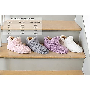 Dearfoams womens Chelsea faux sherpa Bootie Slipper, Elderberry, Large US