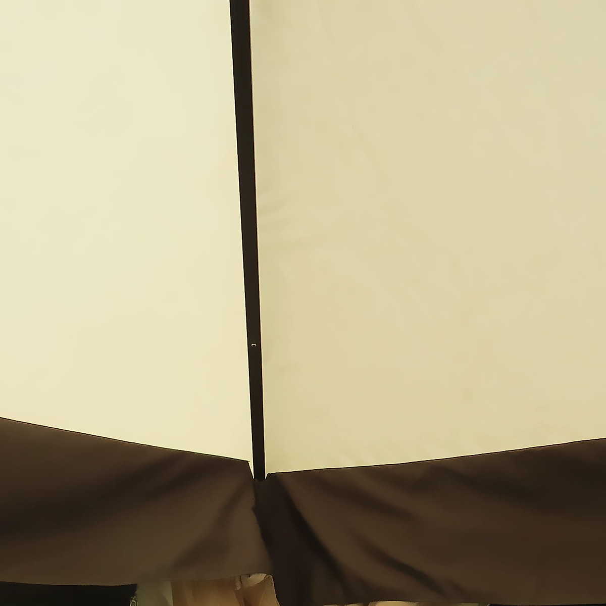 Outsunny 11' x 13' Patio Gazebo, Double Roof Outdoor Gazebo Canopy Shelter with Netting & Curtains, Steel Corner Columns for Garden, Lawn, Backyard and Deck, Beige